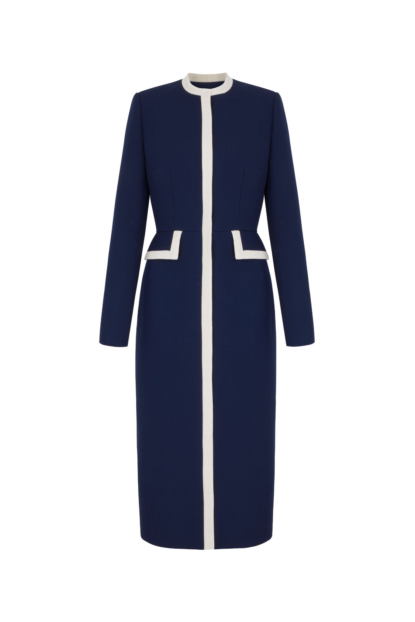 Simple Coat Dress Navy | Suzannah London
