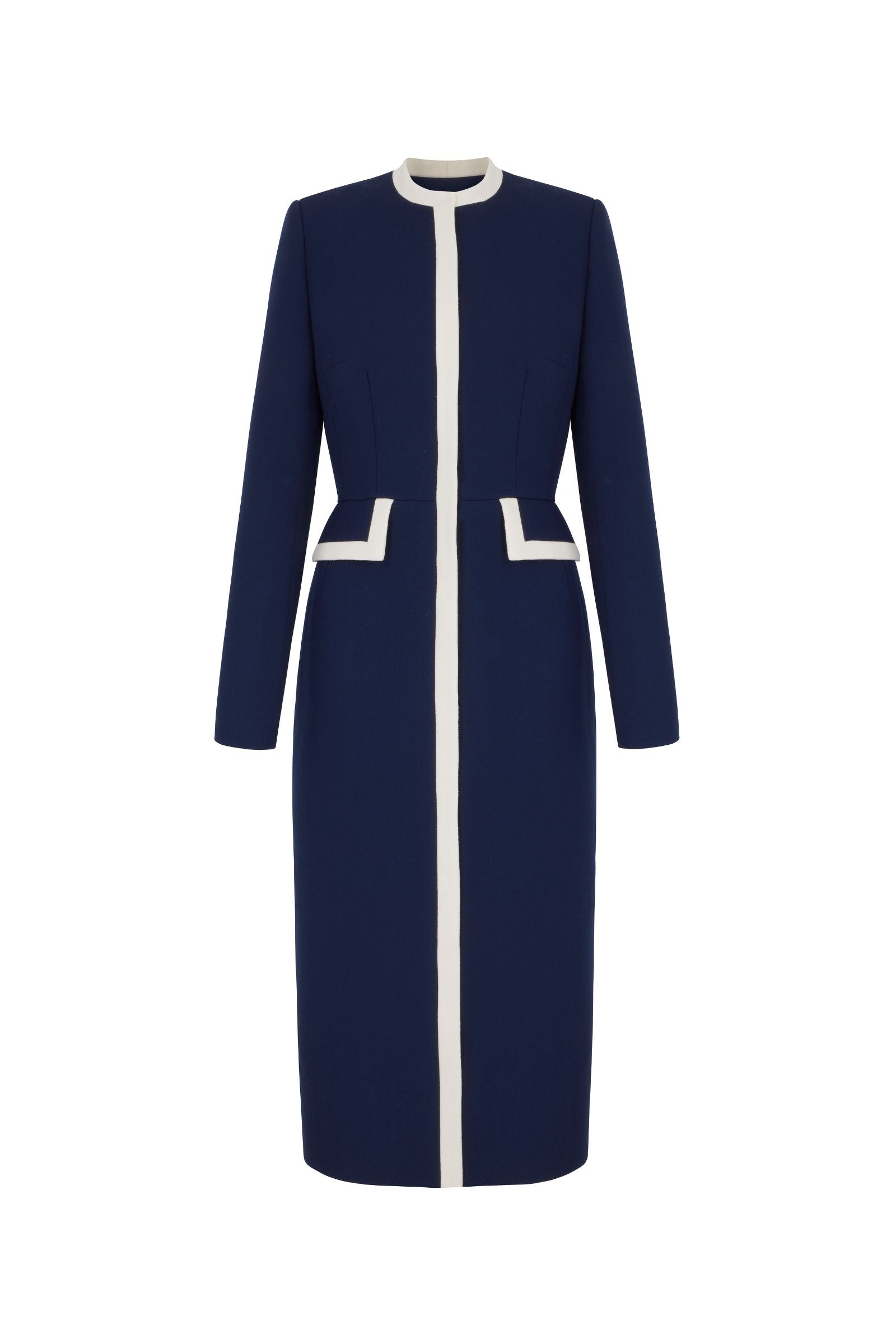 Simple Coat Dress Navy | Suzannah London