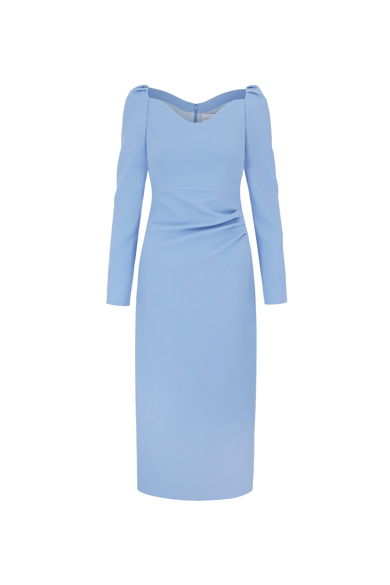 Piper Dress Breeze Blue Cloqué| Suzannah London
