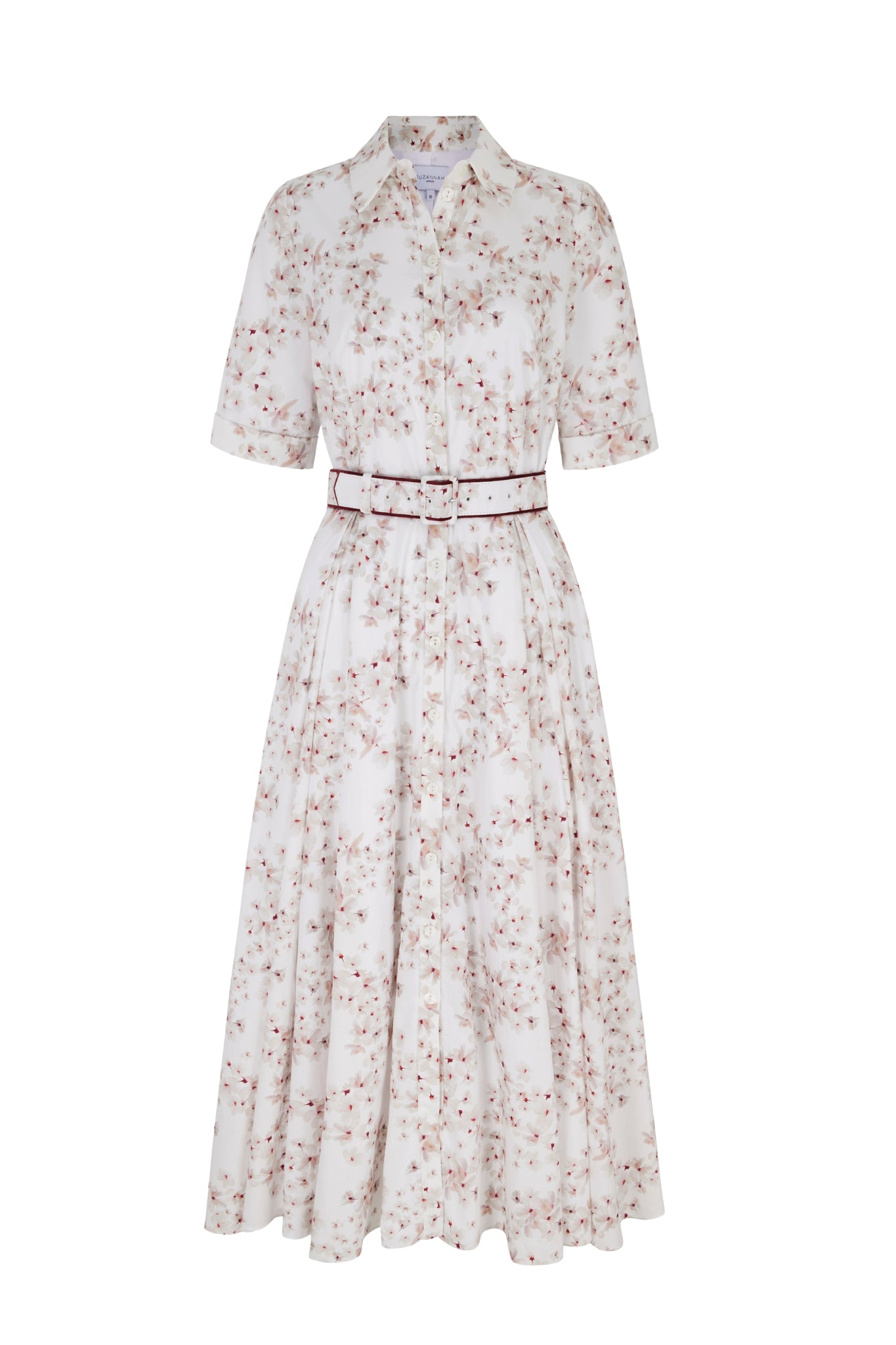Flora Cherry Blossom Cotton Shirt Dress | Suzannah London