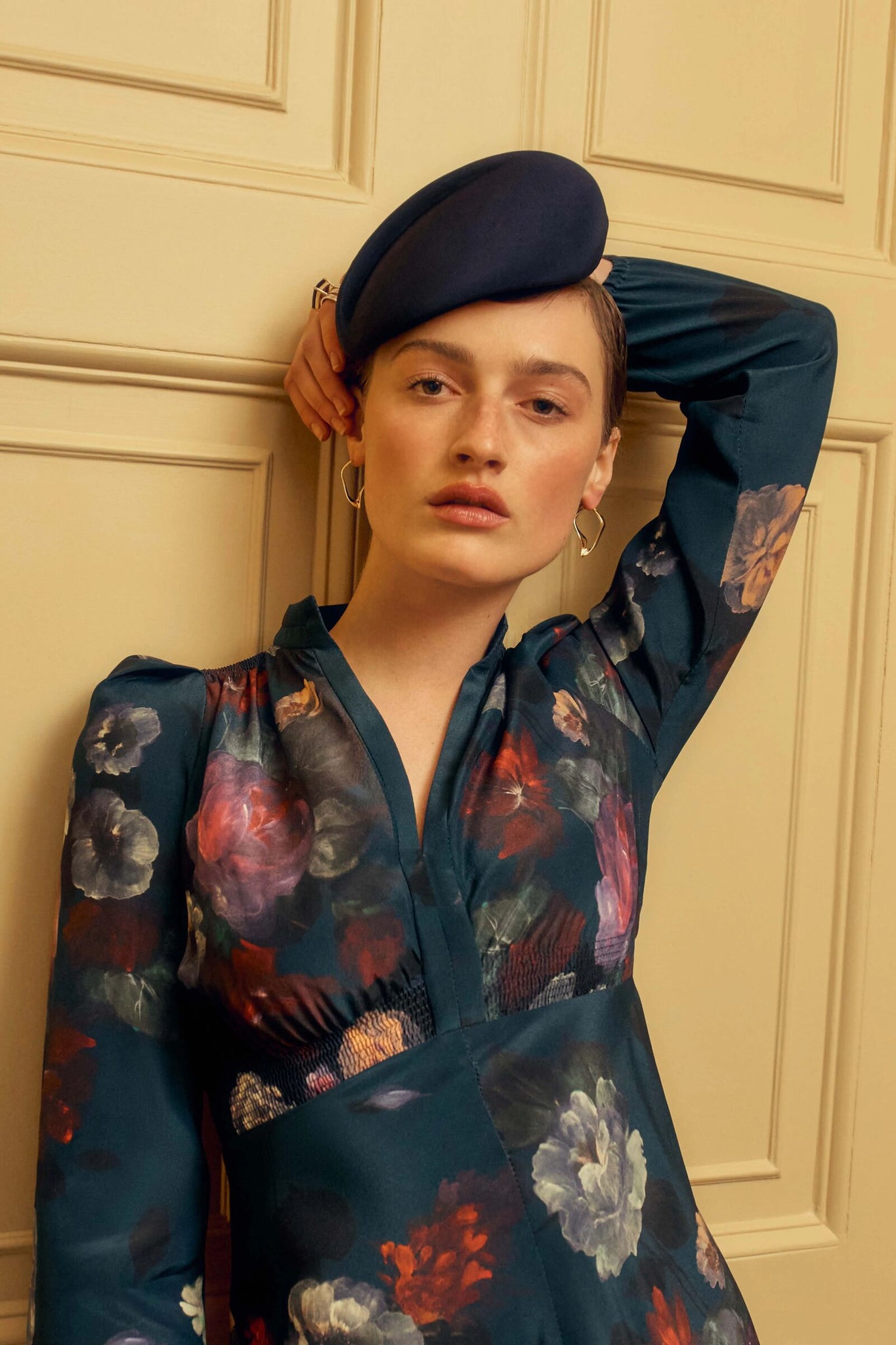 Silk Percher Navy | Suzannah London