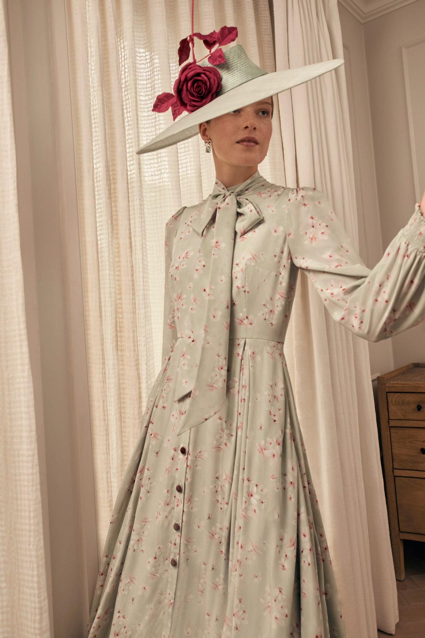 Bella Dress Floral Blossom | Suzannah London | Luxury Silk Shirt Dress