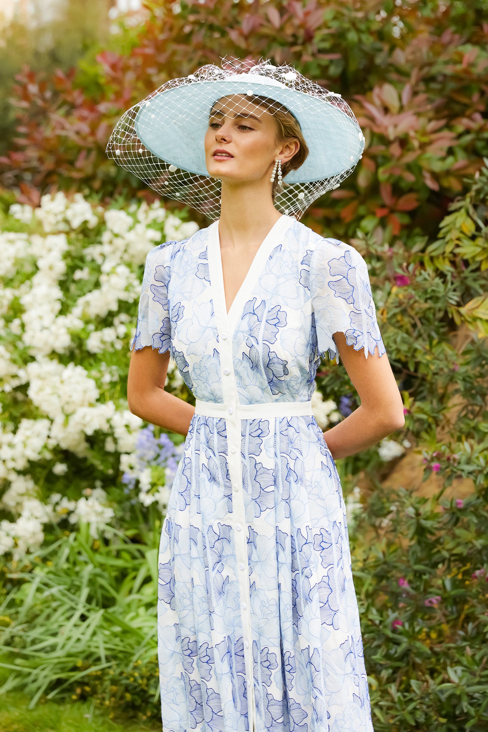 Chelsea Shirt dress | Embroidered Chiffon | Suzannah London