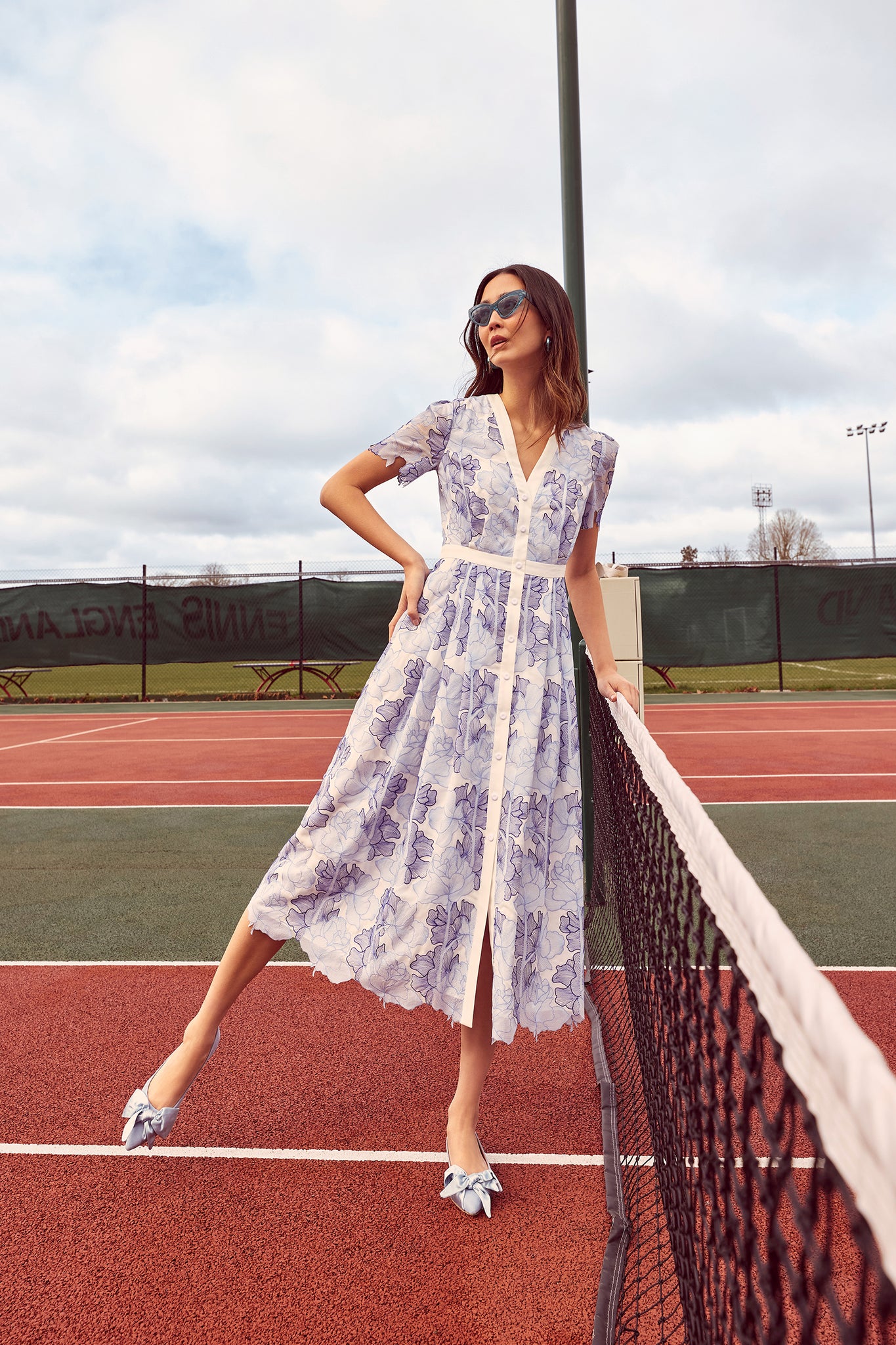 Chelsea Shirt dress | Embroidered Chiffon | Suzannah London