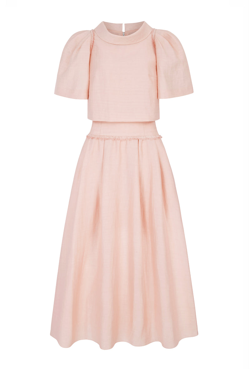 Clara Set Luxe Linen Pink | Suzannah London