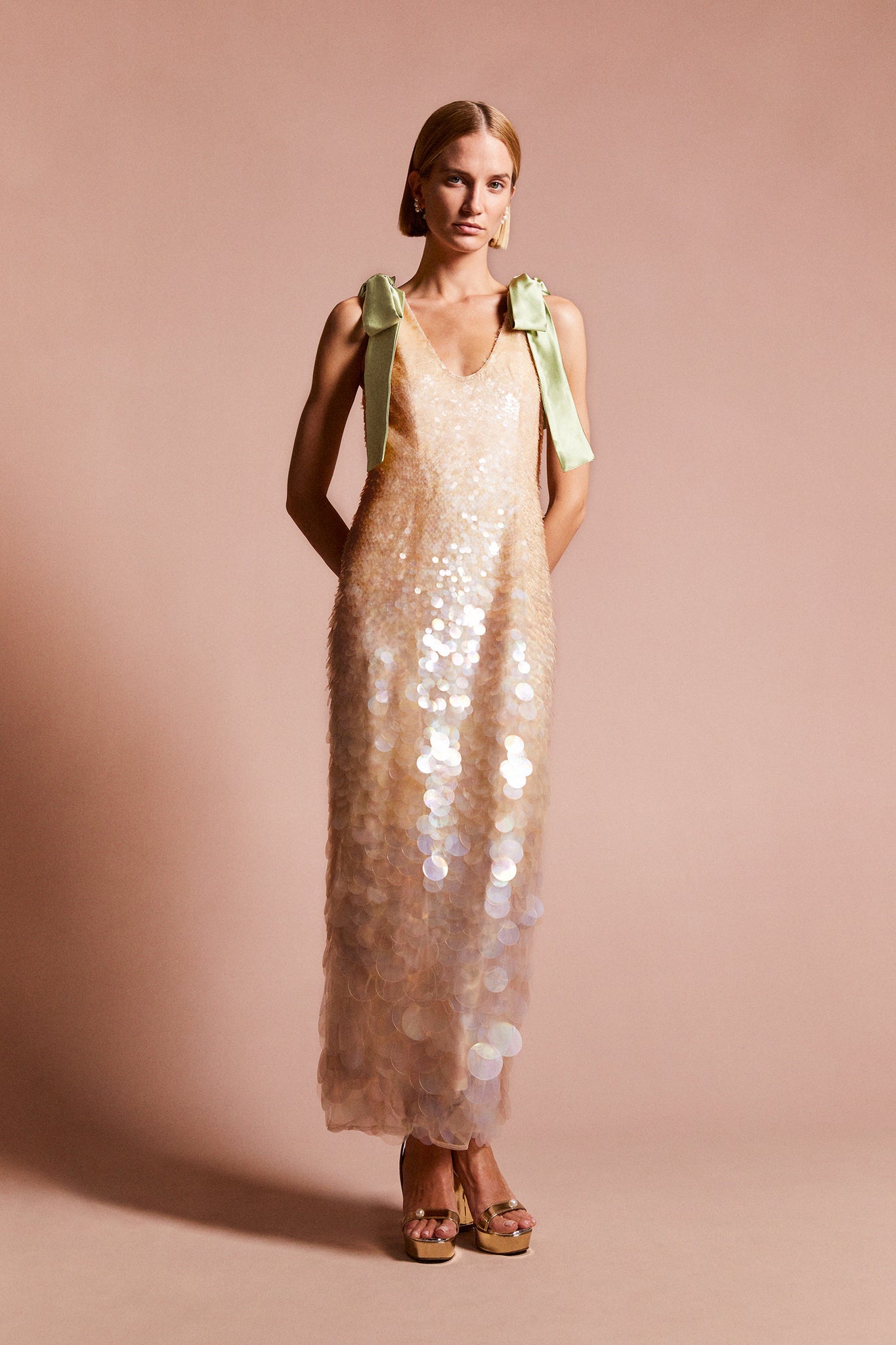 Ellington Gown | Nude Sequins | Suzannah London