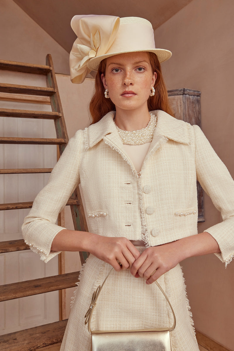 Layla Jacket | Cream Tweed | Suzannah London