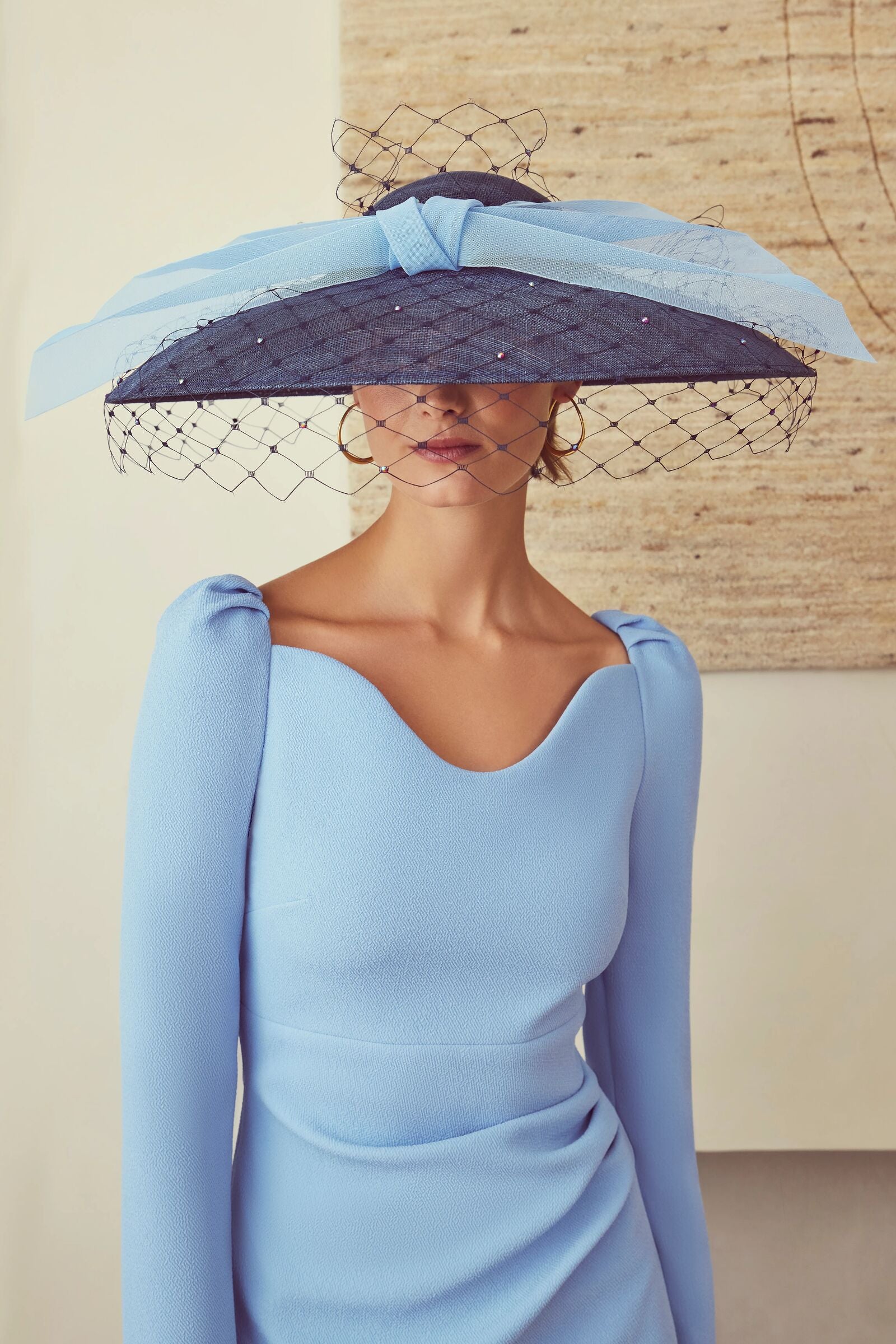 Piper Dress Breeze Blue Cloqué| Suzannah London