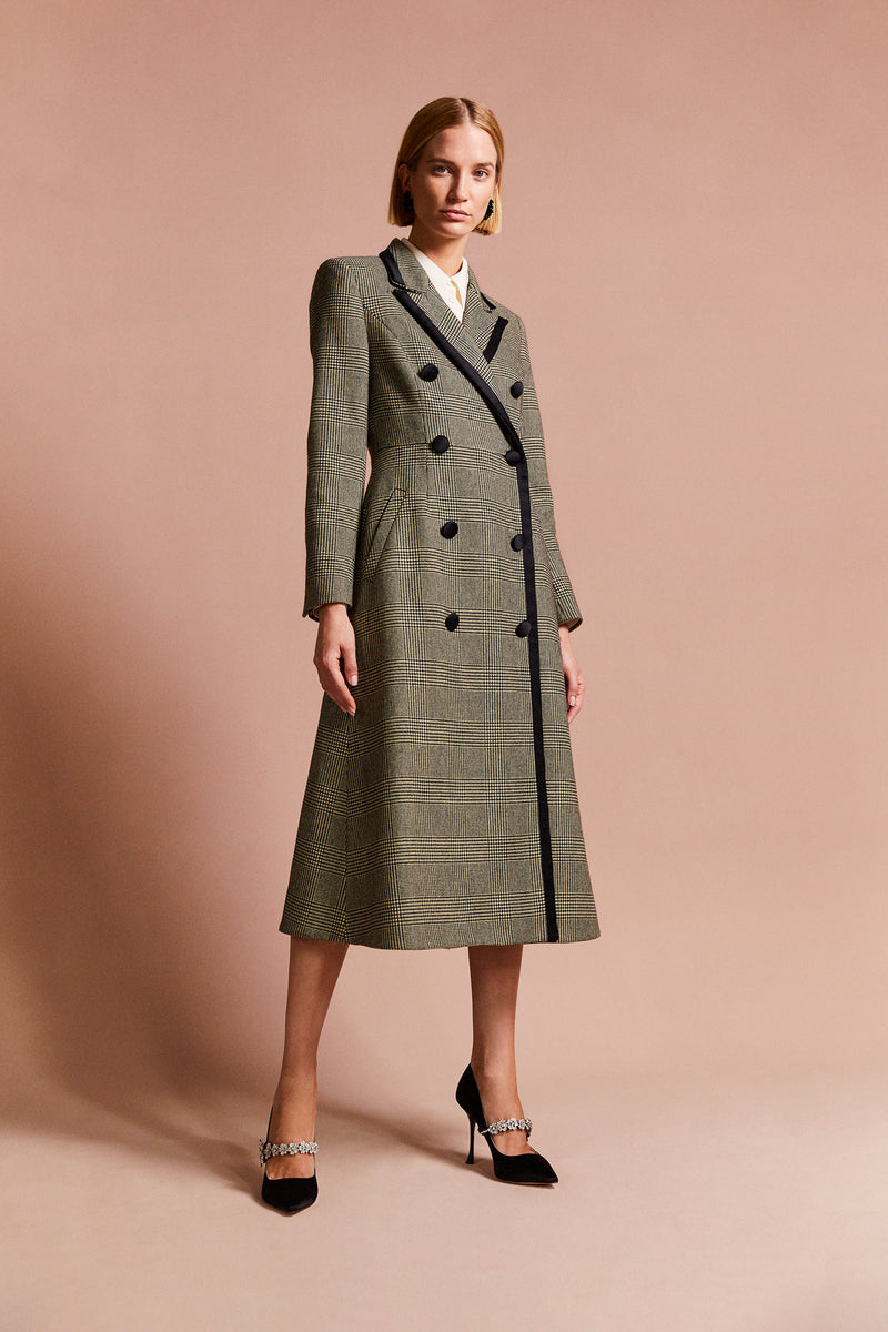 Suzannah London | Washington Coat | Cashmere Check | Luxury Coating