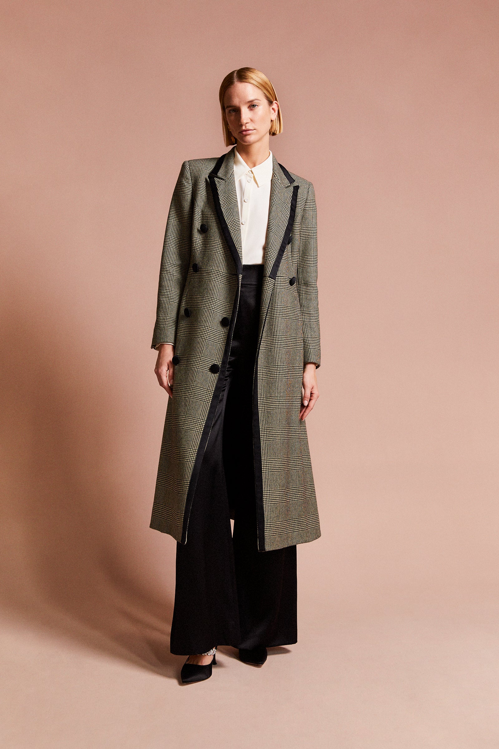 Suzannah London | Washington Coat | Cashmere Check | Luxury Coating