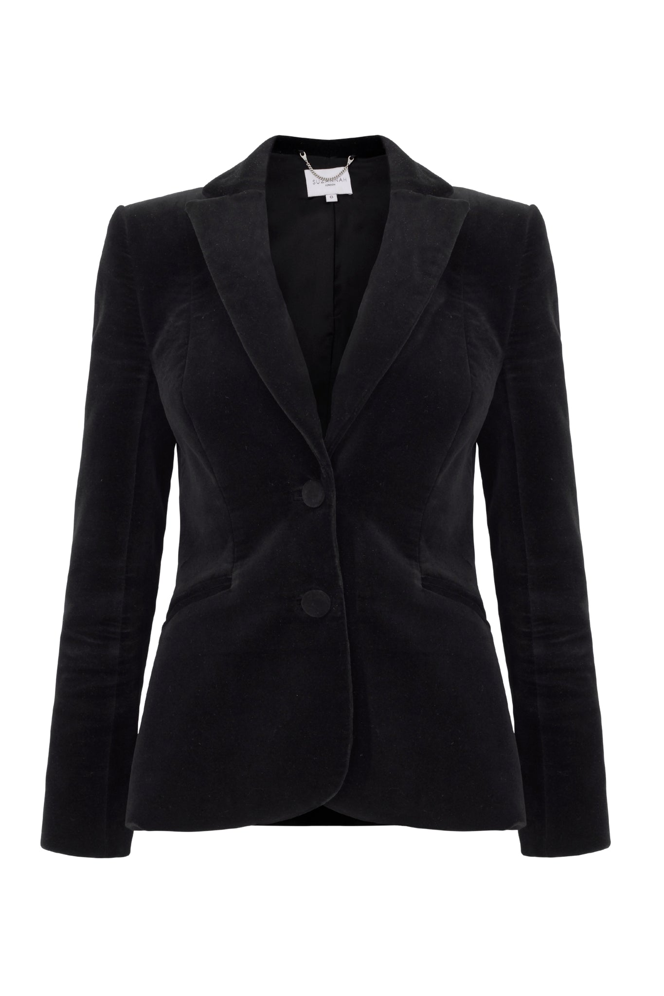 Brooklyn Jacket Black Velvet | Luxury Women's Suiting – Suzannah London