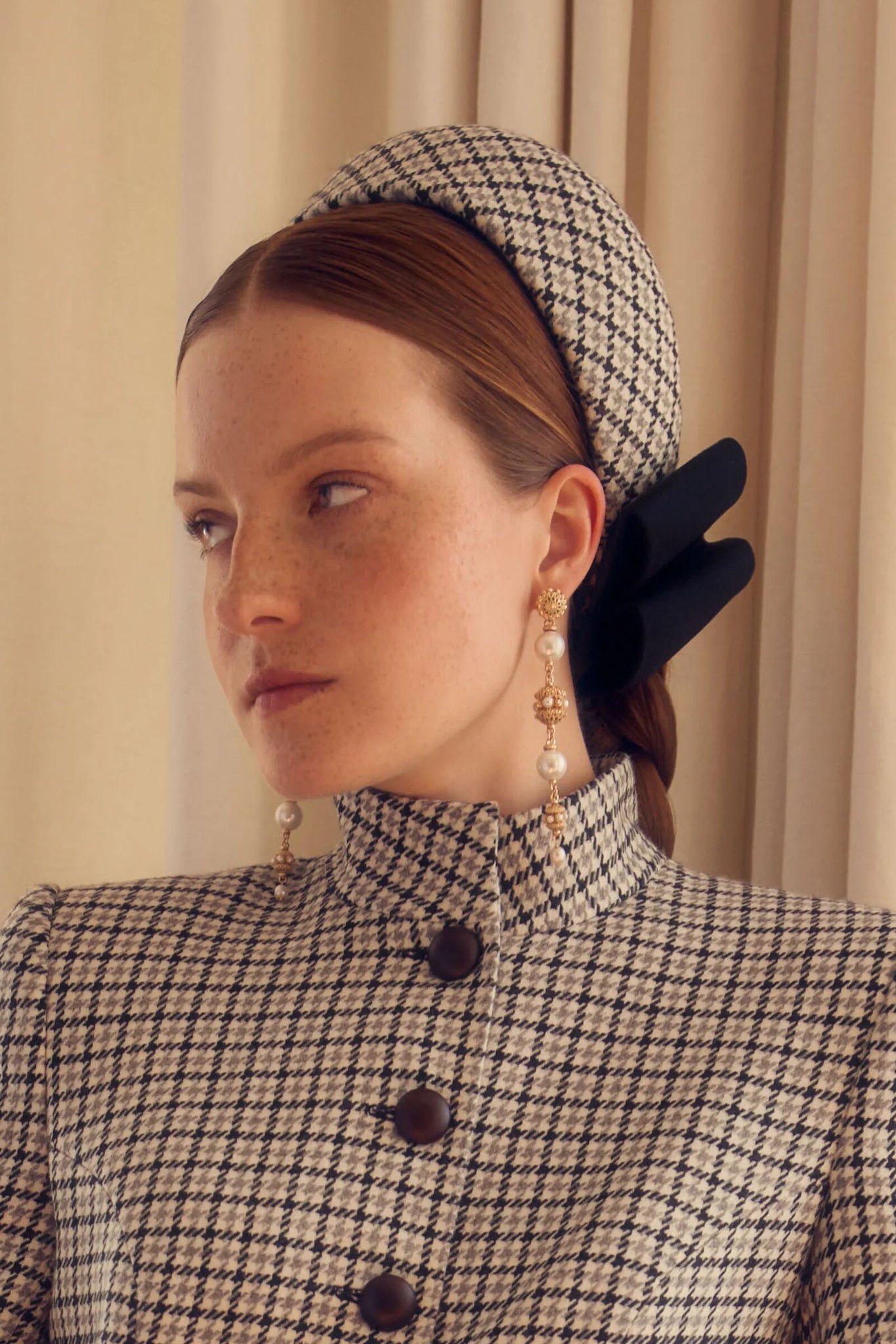 Monochrome Tweed Halo x Jane Taylor | Suzannah London