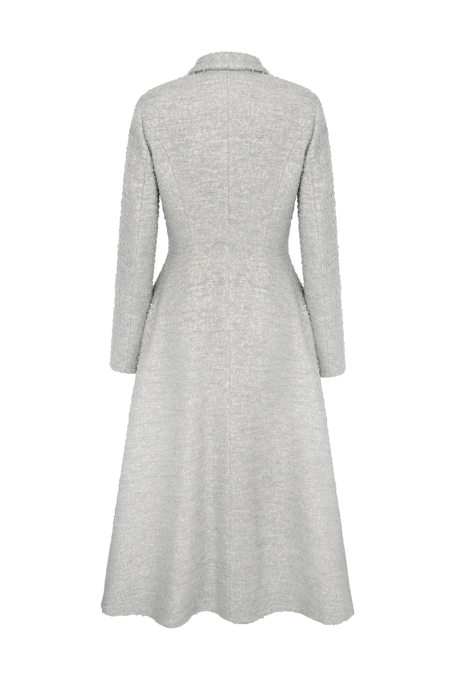 Suzannah London | Hunter Coat Dress Metallic Tweed Winter Sky