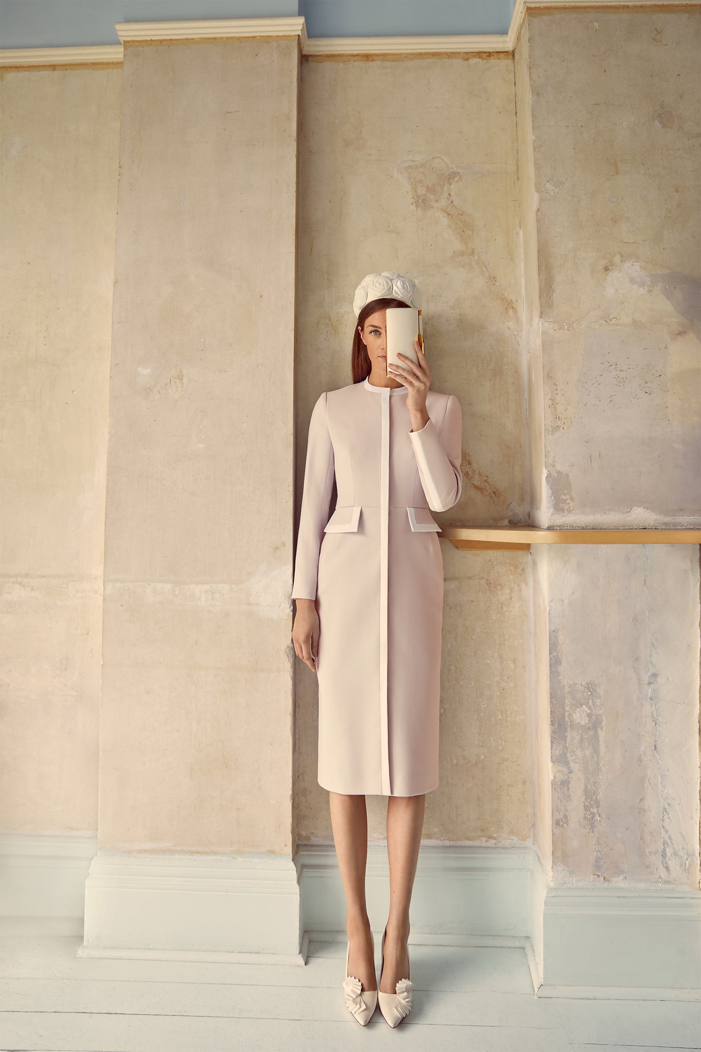 Simple Coat Dress Cosmetic Pink | Luxury Coats | Suzannah London